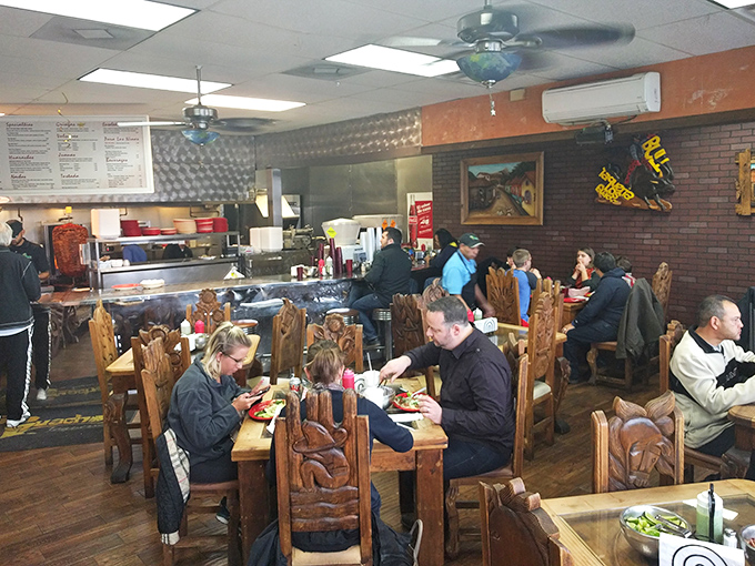 Where strangers become united by a common purpose: the pursuit of exceptional tacos. Notice the focused expressions &ndash; that's taco reverence.