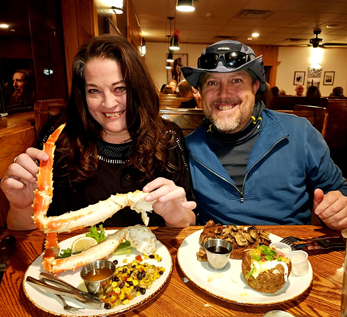 Nothing says "we made the right restaurant choice" like the look of pure joy when those king crab legs arrive at the table.