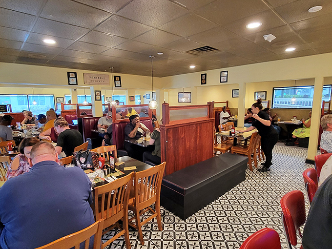 Where Tampa locals gather to solve the world's problems over plates of eggs and endless coffee refills.