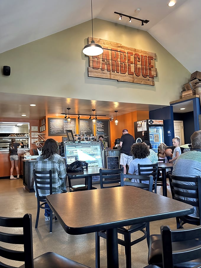 The dining area buzzes with the energy of barbecue pilgrims who've found their smoky sanctuary in an unexpected corner of Pennsylvania.
