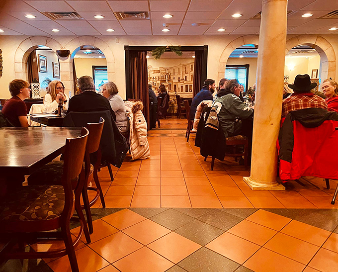 The bustling dining room speaks volumes&mdash;these aren't just customers, they're returning pilgrims at the altar of proper Italian cooking.