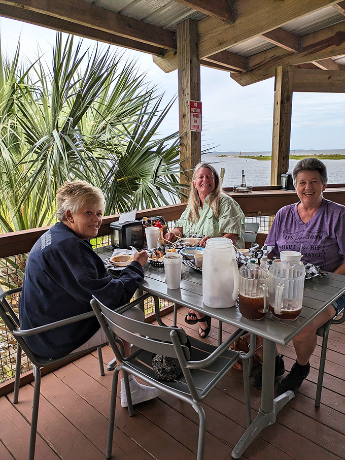 The best dining companions? Good friends, great seafood, and that million-dollar view of Apalachicola Bay that no interior designer could ever replicate.