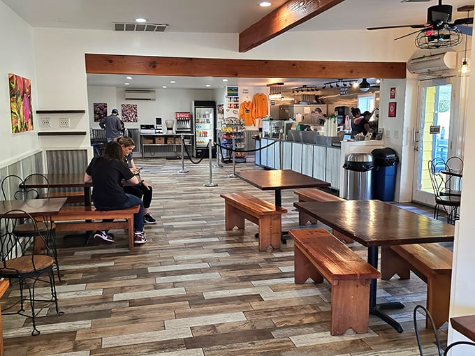 The anticipation in the air is palpable as diners wait their turn. In sandwich paradise, patience isn't just a virtue—it's a prerequisite.