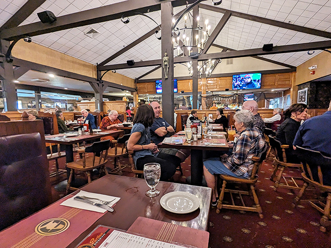 A dining room filled with people who understand that good food creates community. Notice nobody's looking at their phones&mdash;they're too busy eating.