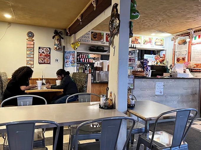 Where conversations flow as easily as the salsa. Two diners sharing a meal and probably trading "you've got to try this" recommendations between bites.