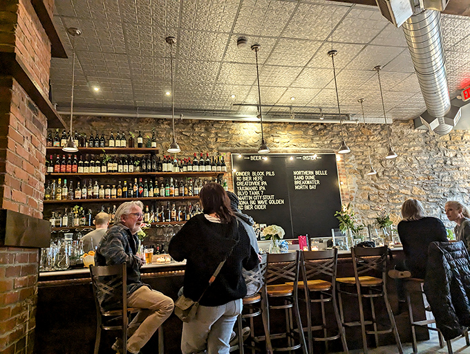 The bar scene: where locals gather to debate important matters like East Coast versus West Coast oysters while sipping craft cocktails.