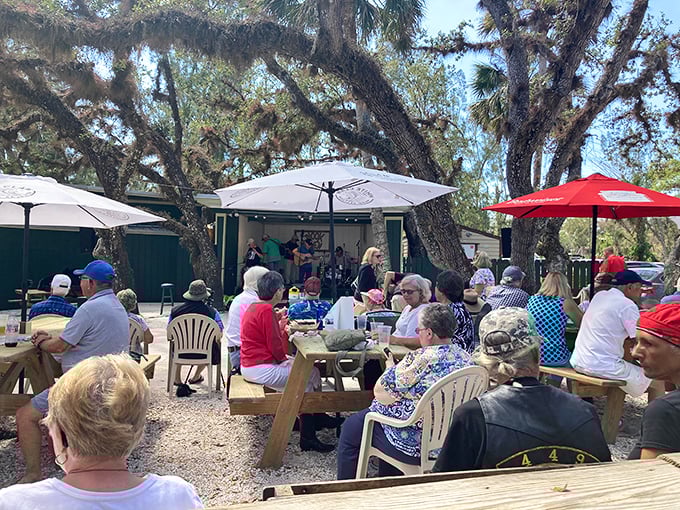 Live music and happy diners&mdash;the soundtrack and soul of Snook Haven. Under oak trees and blue skies, strangers become friends over shared tables and tunes.