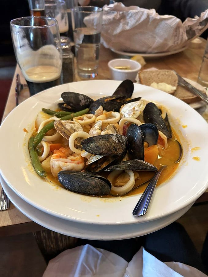 The seafood stew that launched a thousand return visits&mdash;a broth so rich it could buy real estate in Boston's Back Bay.