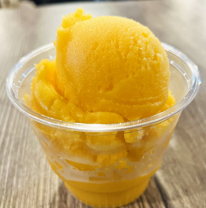 Sunshine in a cup! This mango ice delivers tropical vacation vibes without the airfare. Summer in Ohio never tasted so good.