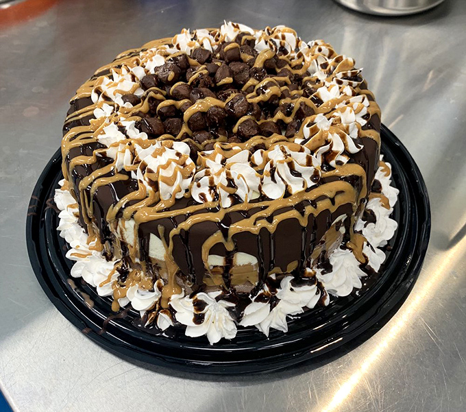 Not just a sundae&mdash;it's architecture. Hot fudge and caramel cascading down vanilla custard with precision that would make Frank Lloyd Wright jealous.