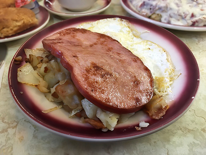 Ham steak and eggs&mdash;when your appetite demands more than a dainty slice of prosciutto and your day requires serious fuel.