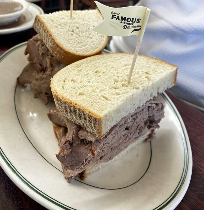 Behold the hot roast beef sandwich&mdash;meat so tender it practically surrenders to your fork. This isn't lunch; it's a carnivore's meditation.