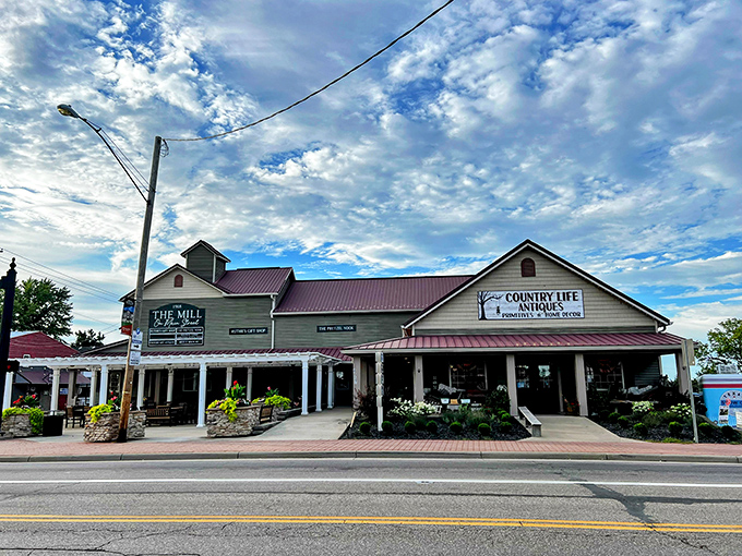 Country Life Antiques beckons with the promise of treasures from simpler times, housed in a building that tells stories of its own.
