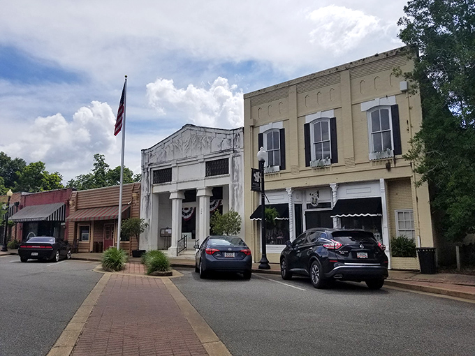 These historic facades aren't just preserved&mdash;they're living their best life, proudly displaying the architectural equivalent of a well-maintained vintage Cadillac.