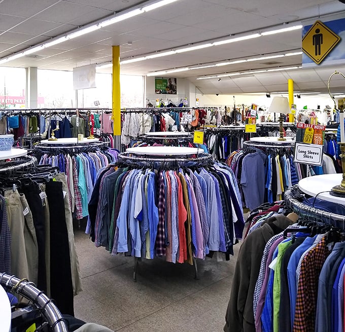 A rainbow of men's dress shirts and casual options proves that looking like a million bucks never required spending anywhere near that amount.