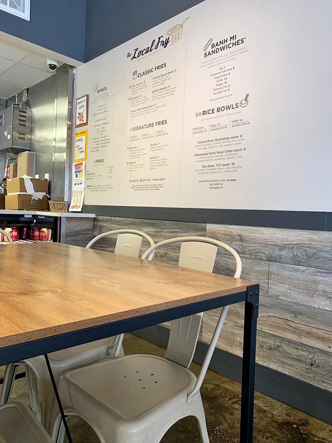 The wall menu speaks the universal language of good eating. Simple, straightforward, and promising deliciousness in every category.