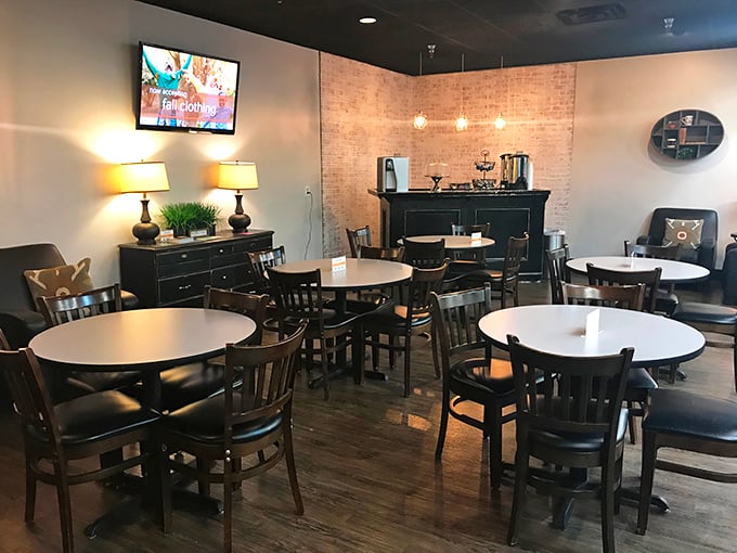 The caf&eacute; area proves shopping is a marathon, not a sprint. Refuel here before diving back into the bargain wilderness.