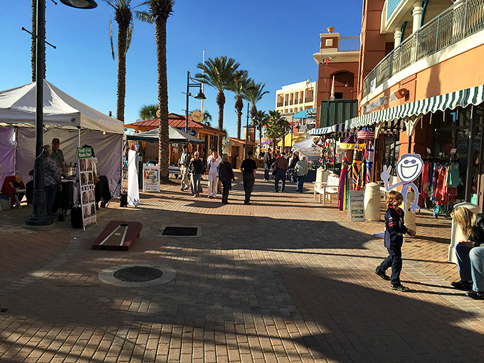 Seaside's pedestrian-friendly marketplace buzzes with activity, proving small-town charm and world-class shopping aren't mutually exclusive.