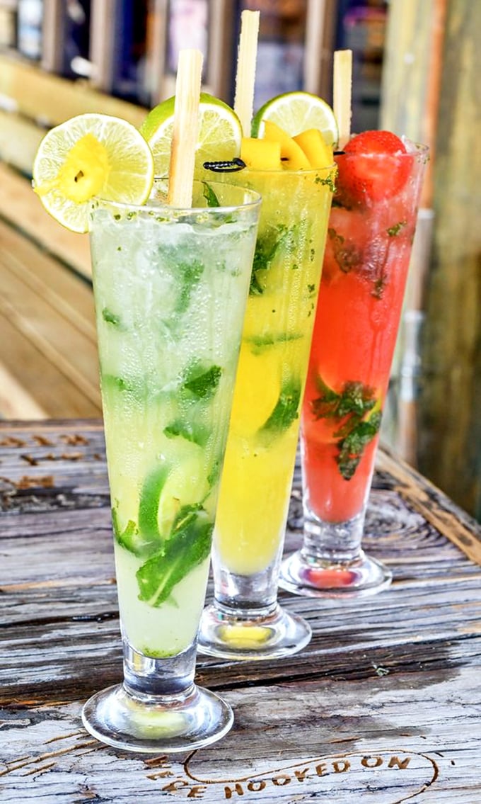The colorful mojito trio looks like Florida distilled into glassware&mdash;refreshing, vibrant, and guaranteed to improve your outlook on life.