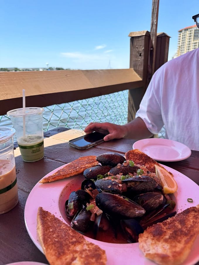These mussels aren't just served&mdash;they're presented, swimming in a broth so good you'll be requesting extra bread for necessary sopping duties.