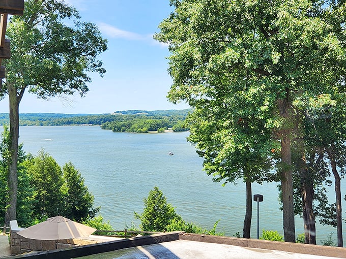 The lake view from the lodge patio offers a front-row seat to nature's daily performance. Perfect spot for morning coffee or evening contemplation.