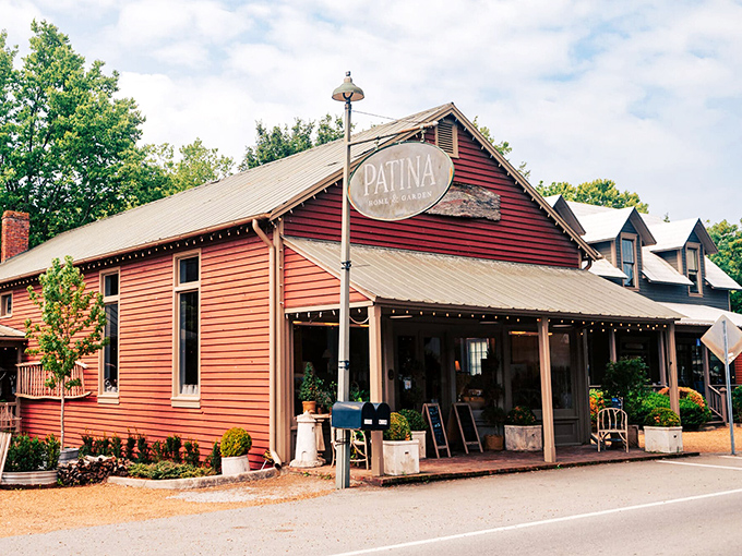 Patina's weathered red siding isn't manufactured charm &ndash; it's the real patina of time, housing treasures waiting to be discovered.