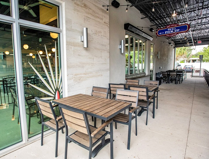 The outdoor patio offers a moment of Ybor City tranquility, where you can contemplate life's big questions, like "Should I order seconds or thirds?"