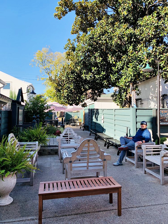 The outdoor patio offers a moment of peaceful digestion after the delicious storm happening inside. Your belt will thank you for the breather.