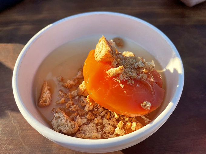 Peach panna cotta that captures summer in a spoon, making you forget all about whatever season it actually is.