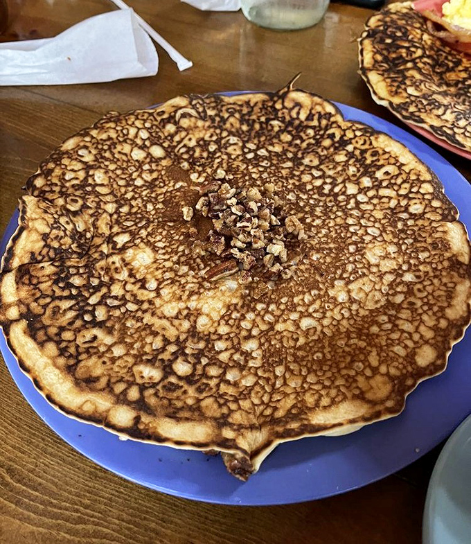 This isn't just a pancake&mdash;it's a pecan praline canvas of deliciousness that makes you question why all pancakes aren't this magnificent.