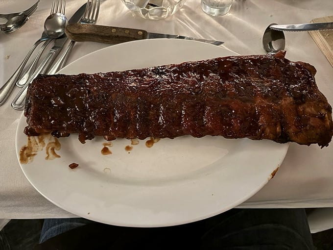 Ribs so tender they practically leap off the bone, glazed with a sauce that should be bottled and sold as Milwaukee's finest export.