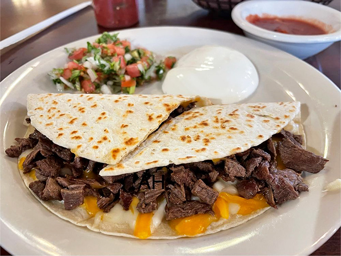 This quesadilla isn't playing games&mdash;it's serious about delivering maximum flavor with minimal fuss. The steak is the star in this tortilla theater.