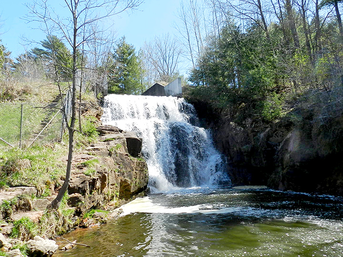 This waterfall is Baraboo's natural air conditioner&mdash;providing scenic beauty and the perfect background noise for an afternoon nap on a nearby rock.