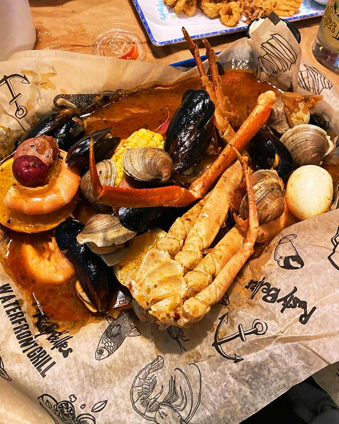 The seafood boil that makes you want to frame your bib as a souvenir. A treasure chest of ocean delights worth getting messy for.
