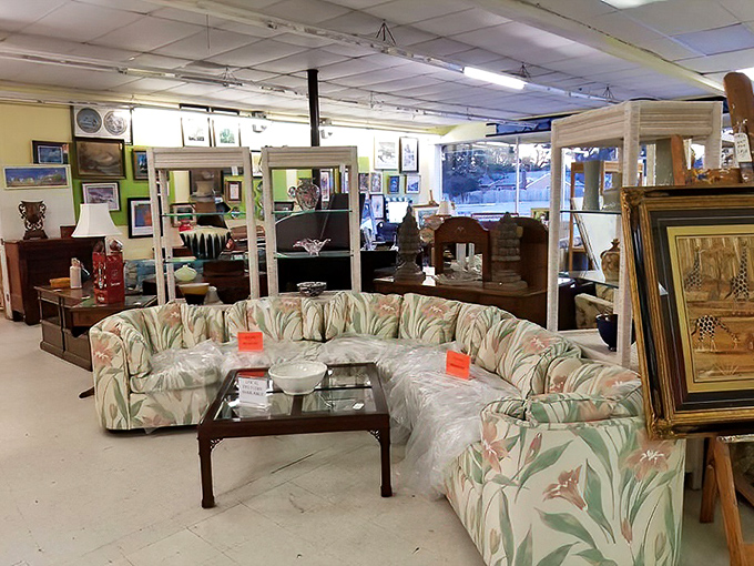 This floral sectional sofa isn't just furniture&mdash;it's a conversation pit waiting to happen, complete with built-in conversation starters.