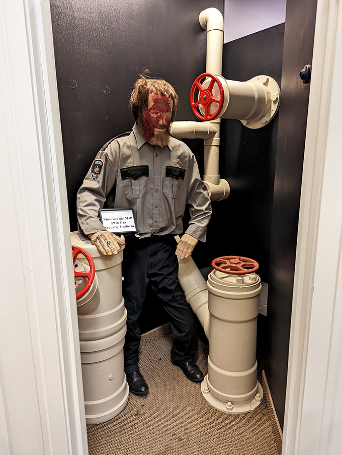 This security guard mannequin from "Dawn of the Dead" won't be writing any citations, but he's still standing watch.
