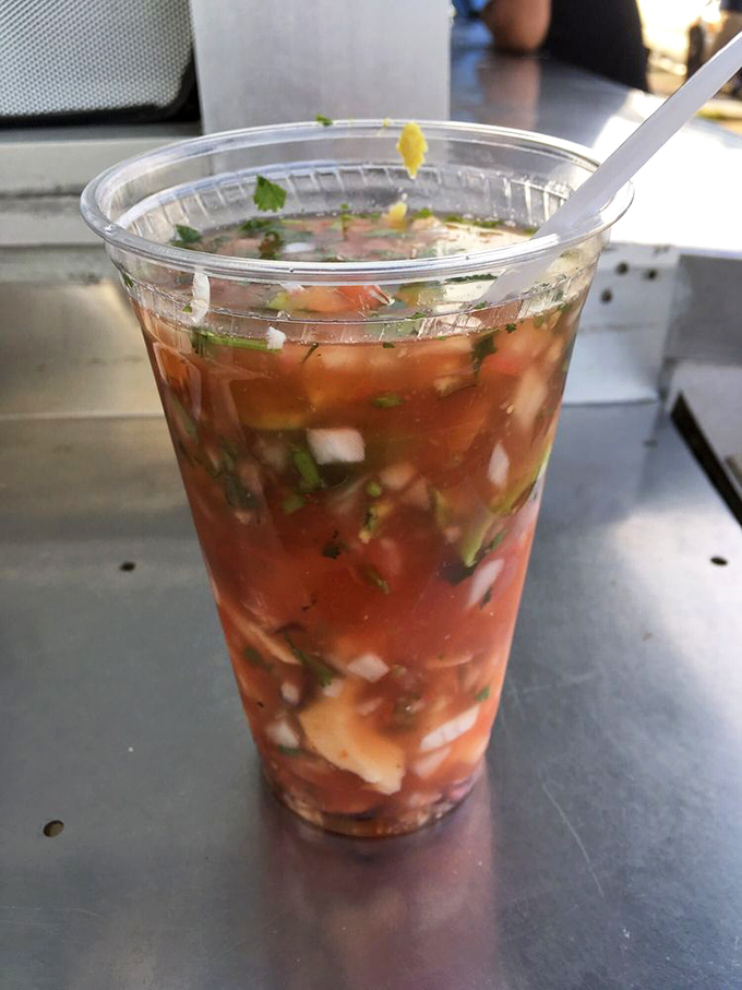 This seafood cocktail holds more treasures than a pirate's chest&mdash;tomato-based broth swimming with ocean jewels and cilantro confetti.