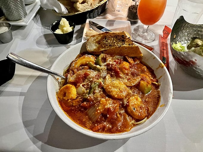 This Shrimp Fra Diavolo isn't just spicy&mdash;it's telling stories about its wild weekend in Naples that you can't repeat at family dinner.