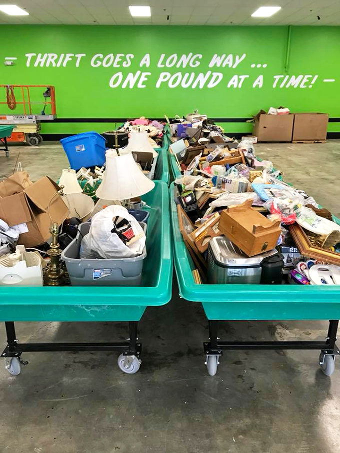 "Thrift goes a long way, one pound at a time"&mdash;truer words never painted on a wall.