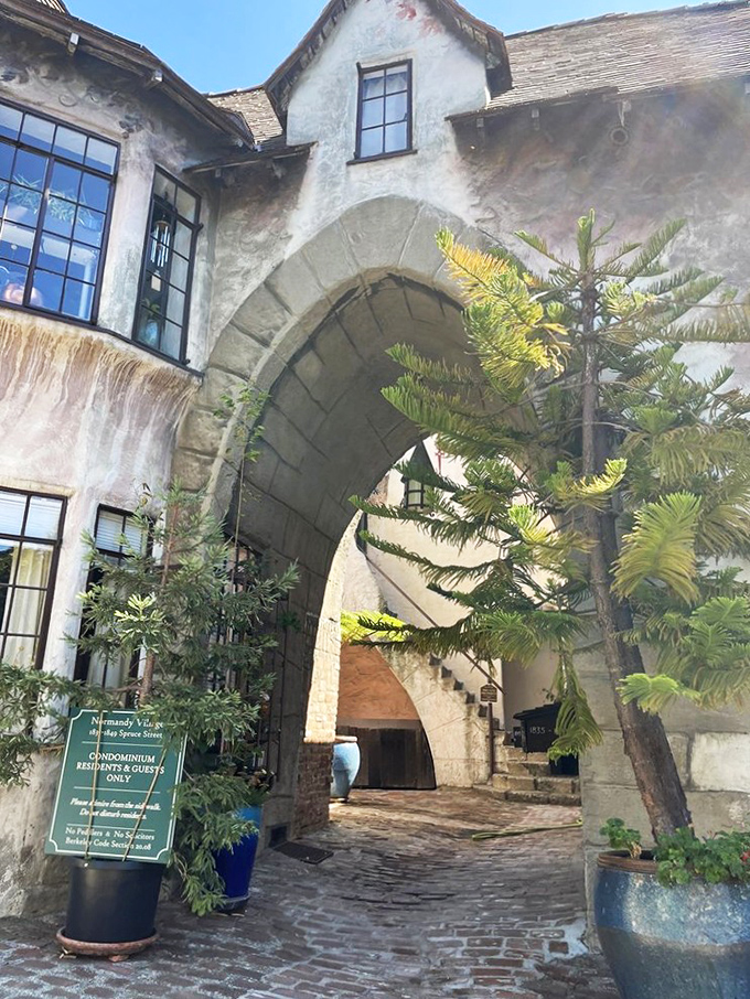 Stone archways frame village views like nature's own picture windows, no Instagram filter required here.
