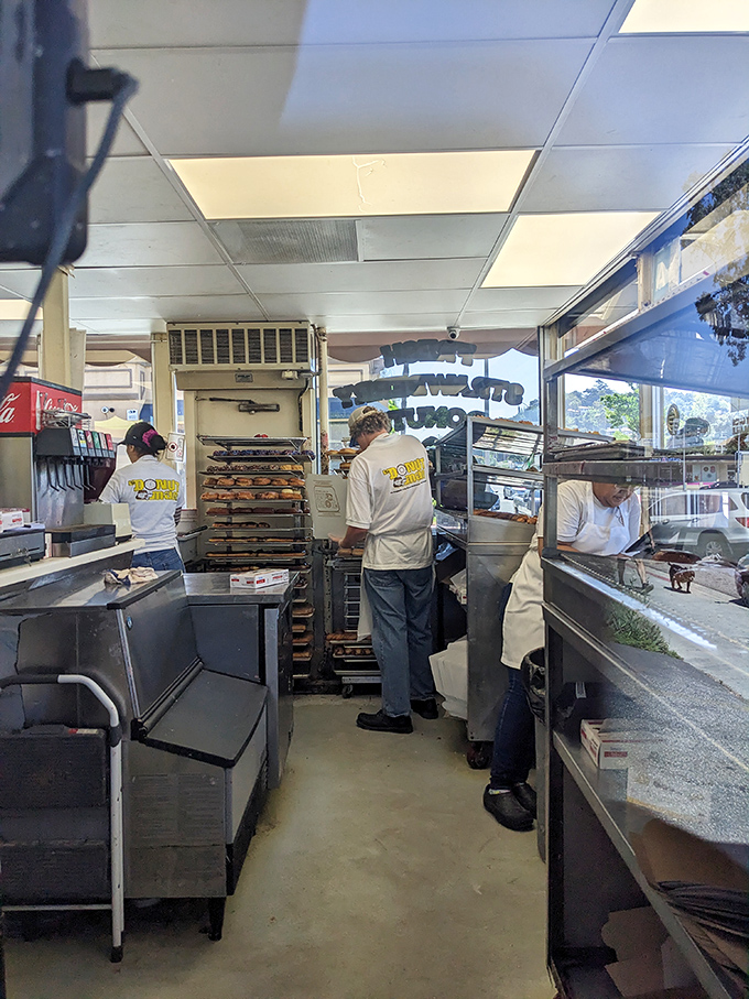 The kitchen crew moves with the precision of a Swiss watch, transforming simple ingredients into edible joy around the clock.