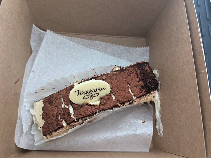 Tiramisu that's labeled so you don't have to pretend you can pronounce it. Coffee-soaked perfection that's worth breaking any diet for.