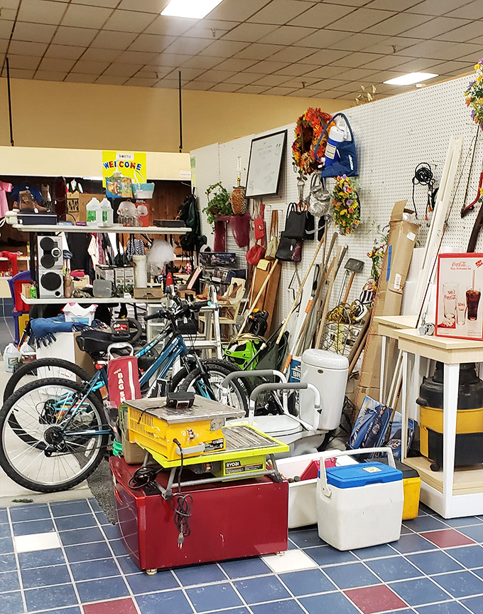 DIY heaven meets bicycle bonanza in this corner where projects-in-waiting find their next handyman hero.