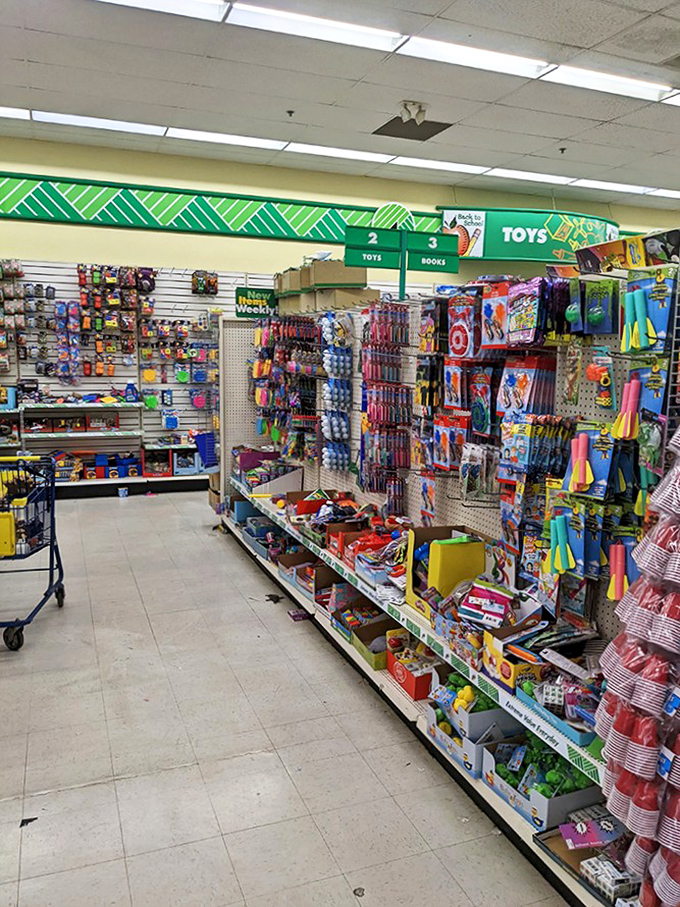 The toy aisle—where "Just one small thing" transforms into a cart full of plastic joy and parental bargaining chips.