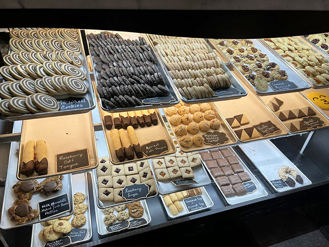 Cookie heaven awaits the indecisive sweet tooth. This display case offers a United Nations of pastry diplomacy&mdash;bringing peace through sugar.