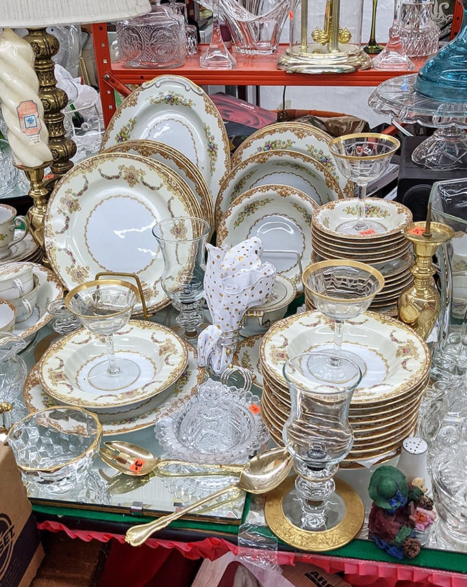 Elegant china that once graced formal dining rooms now waits for its second act. Every plate tells a story&mdash;some more elaborate than others. 