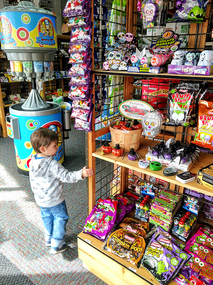 The wide-eyed wonder of childhood discovery &ndash; when you're three feet tall and suddenly face-to-face with a tower of possible sugar scenarios.