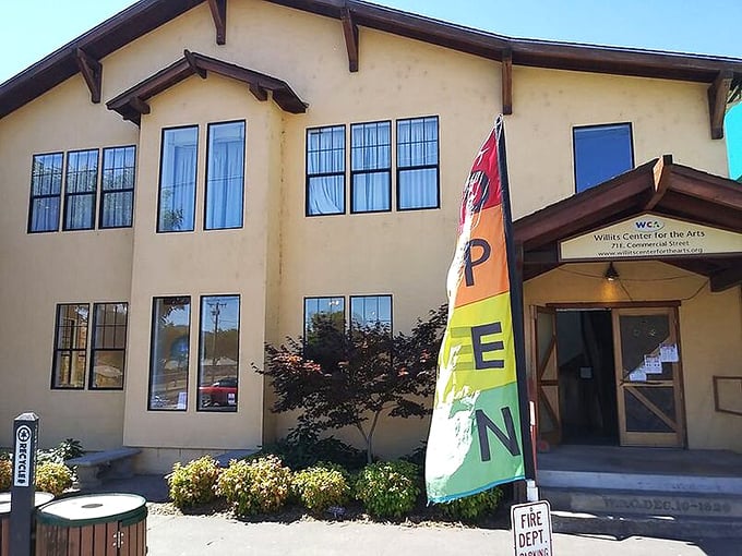 The Willits Center for the Arts proves creativity thrives far from urban centers, its welcoming fa&ccedil;ade inviting all to explore.