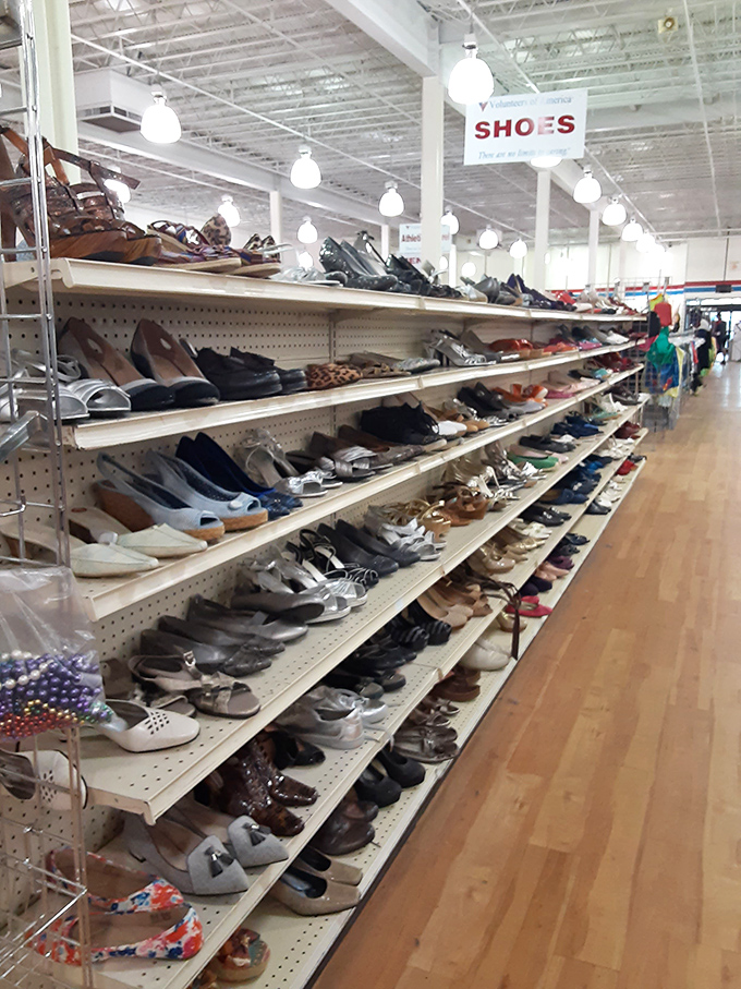 If Imelda Marcos opened a thrift store, it might look like this. Footwear for every occasion imaginable.