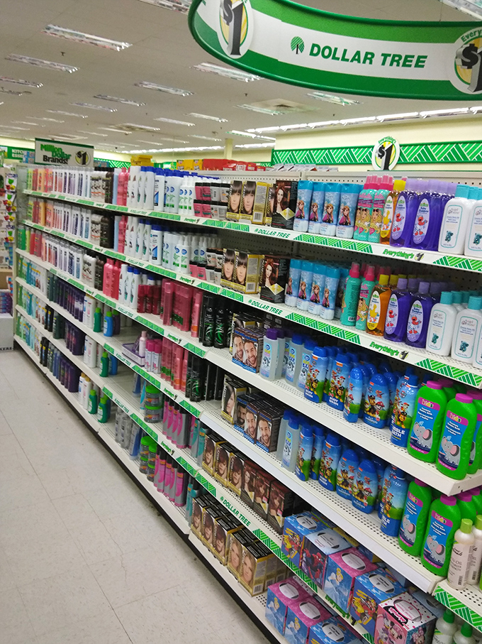 The beauty aisle rivals drugstore selections with familiar brands and mysterious newcomers promising glamour at a fraction of the cost.